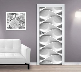 Samolepící fototapeta na dveře 95x210cm - 3D vlny 2