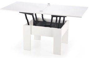 Konferenční stolek SERAFIN, rozkládací bílý