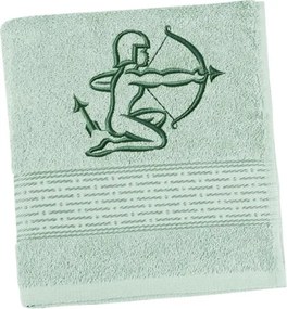 Bellatex Froté ručník proužek s výšivkou znamení zvěrokruhu 50x100 cm Mintová