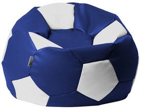 ANTARES Euroball medium - Sedací pytel 65x65x45cm - koženka modrá/bílá