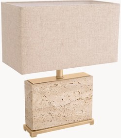 Velká stolní lampa z travertinu Newton