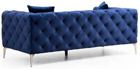 Designová sedačka Rococo 197 cm tmavě modrá