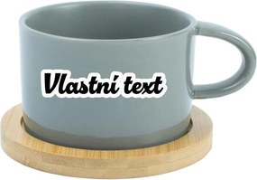 Personalizovaný keramický hrníček "MAKRONKA" s vlastním textem s obrysem
