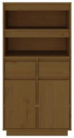 Skříň highboard medově hnědá 60x40x116,5 cm masivní borovice - Default Title