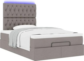 Osmanský rám postele s matrací taupe 120x200cm textil 3314083