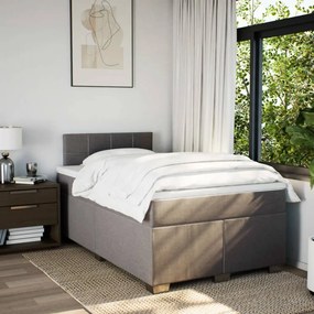 Box spring postel s matrací taupe 120x200 cm textil 3285859