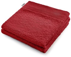 AmeliaHome - Sada bavlněných ručníků Červené Hladké AMARI