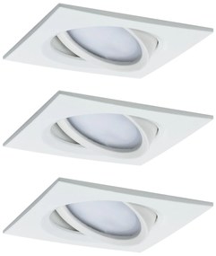 Paulmann 93678 LED Nova Plus Coin, bílá zápustná bodovka 3x6.8W 2700K stmívatelná 8,4x8.4 cm