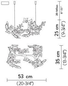 Slamp Závěsné svítidlo HANAMI SMALL Barva kabelu: transparentní