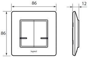Legrand Valena Life with Netatmo bezdrátový spínač dvojitý bílá 752187