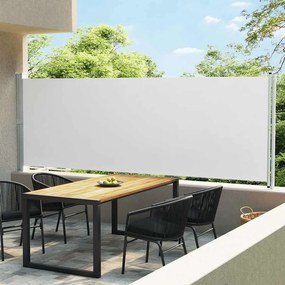 Zatahovací boční markýza / zástěna 614 x 160 cm krémová 313376