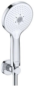 Duravit - Set sprchové hlavice, držáku a hadice, 3 proudy, chrom/bílá UV0712001005