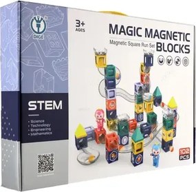 TEDDIES Magnetická kuličková dráha s figurkami / 102 dílků / plast / o