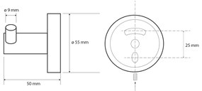 Sapho X-ROUND E dvojháček, chrom - XR202