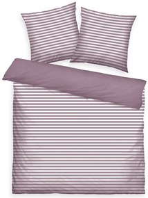 Bavlněné povlečení 200x220 Tom Tailor heather purple stripes Renforce povlaky na polštáře 80x80