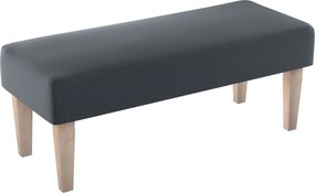 Dlouhá lavička 100x40cm barva šedá látka sametová