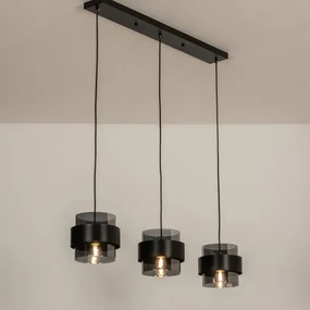Závěsné svítidlo nad jídelní stůl Retro 70er Trio Line Black