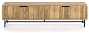 TV stolek z mangového dřeva v přírodní barvě 190x50x40 cm Mundra – MOME