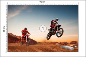 Fototapeta Motorky V Poušti Vliesová tapeta 135x90