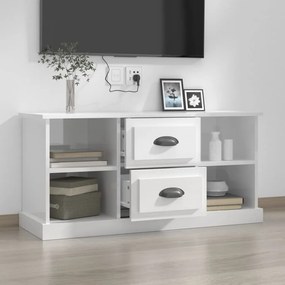 vidaXL TV skříňka 99,5 x 35,5 x 48 cm kompozitní dřevo [816274] Barva: bílá s vysokým leskem