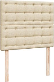 Box spring postel s matrací krémová 120x200 cm textil 3292042