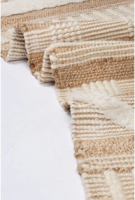 Flair Rugs, Běhoun Jubilant Medina Jute Natural/Ivory, 60x230, béžová, ložnice