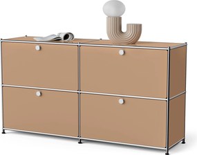 Tchibo - Kovová odkládací skříňka »Cn3« se 4 výklopnými dvířky - barva: chrom
