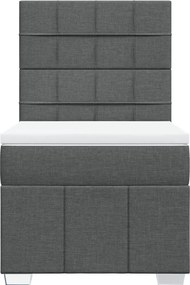 Box spring postel s matrací tmavě šedá 90x190 cm textil 3291524