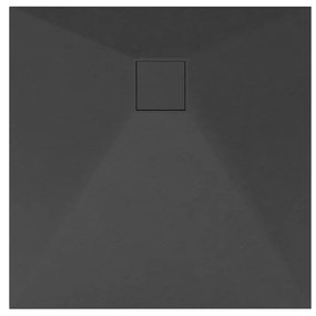 Gamma Oldaf, SMC čtvercová sprchová vanička 80 x 80 cm, černá matná, GMA-OL-8080BK