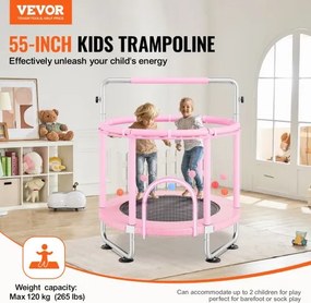 Trampolína 139,7 cm pro děti Mini trampolína pro batolata se sítí pro vnitřní