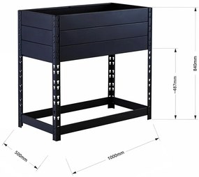 Trestles Vyvýšený záhon Lift - černý
