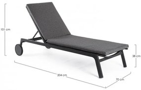 BIZZOTTO Zahradní lehátko JALISCO antracit 0663415