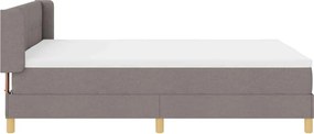 Postel s boxspringem s čelo Taupe 190 x 140 cm textil 3341290