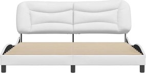 Rám postele bez matrace Hvar bílý 180x200 cm umělá kůže 3208017