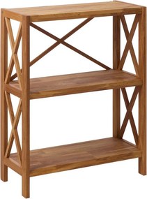 Regál z dubového dřeva v přírodní barvě 70x87 cm X-Shelf – Unique Furniture