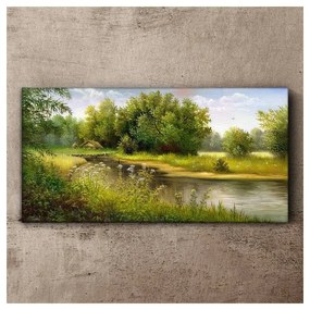 Obraz na plátně - Jezero 120 x 60 cm
