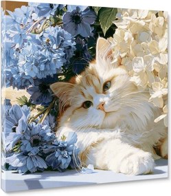 Tištěný obraz na plátně 32x32 cm Floral Feline – Styler