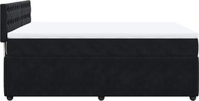Box spring postel s matrací černá 140 x 190 cm samet 3290048