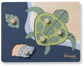 Hauck dřevěné Puzzle s úchyty Puzzle N Sort Turtle
