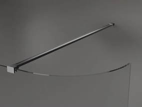 Mexen Kioto, sprchová zástěna Walk-In 100 x 200 cm, 8mm čiré sklo, grafitový profil, 800-100-101-95-06