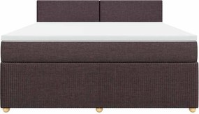 Box spring postel s matrací tmavě hnědá 180x200 cm textil 3287531
