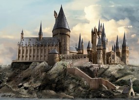 Dětská vliesová fototapeta na zed' Harry Potter a Hrad Bradavice | 252 x 182 cm | DFTDXL1999