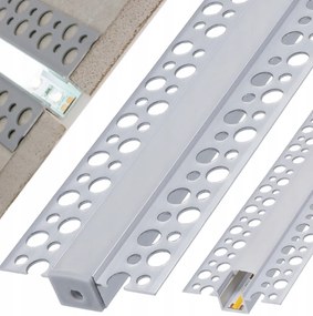 BERGE LED hliníkový profil zapuštěný 1m - sada