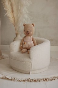 Dětské křeslo Teddy, plyšový materiál, výška sezení 18,5 cm