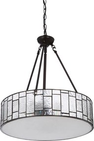 Kovové závěsné svítidlo se skleněným stínidlem ø 46 cm Waldorf – Premier Housewares