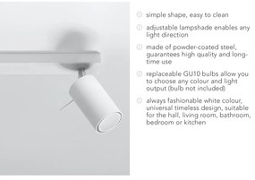 Bílé stropní světlo Sollux Etna
