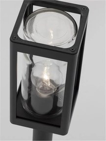 NV 9060193 Venkovní sloupkové svítidlo FIGO tmavě šedý hliník a čiré sklo E27 1x12W 220-240V bez žárovky IP54 - NOVA LUCE
