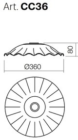 Incanti Rustikální závěsné svítidlo Lea, ø 36 cm, 1xE27 Barva: Mosaz