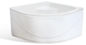 Čtvrtkruhová hluboká sprchová vanička VIKI LUX 480 mm S 800 × 800 R550 VIKI LUX /800 80 cm 80 cm 8000047