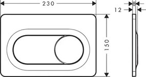 Hansgrohe iFrame Original S chrom / Ovládání splachování / duální / me